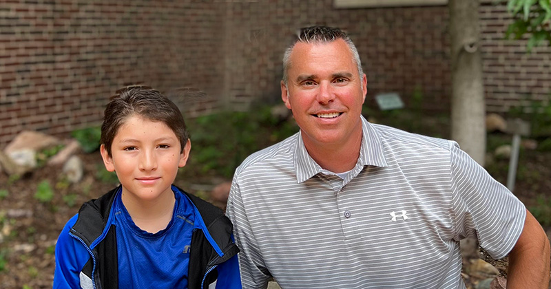 Chris and Mr. L'Heureux - Lincoln TeamMates